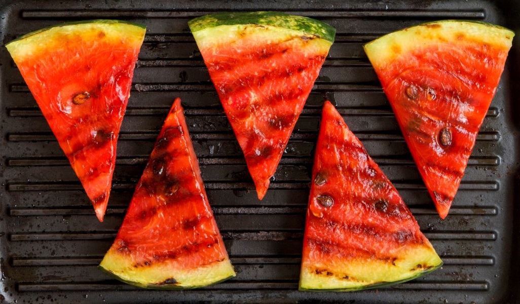 Grilled Watermelon, Bacon and Arugula Sandwich - PIMCO