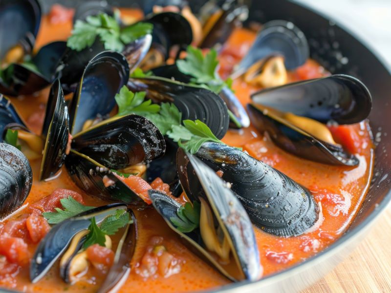 Mussels with a Saffron, Tomato and Fennel Broth - PIMCO